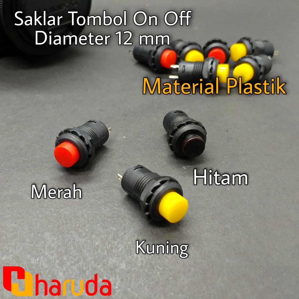Jual Saklar Tombol Bulat Kecil 12 mm On - Off 2 Pin | Shopee Indonesia