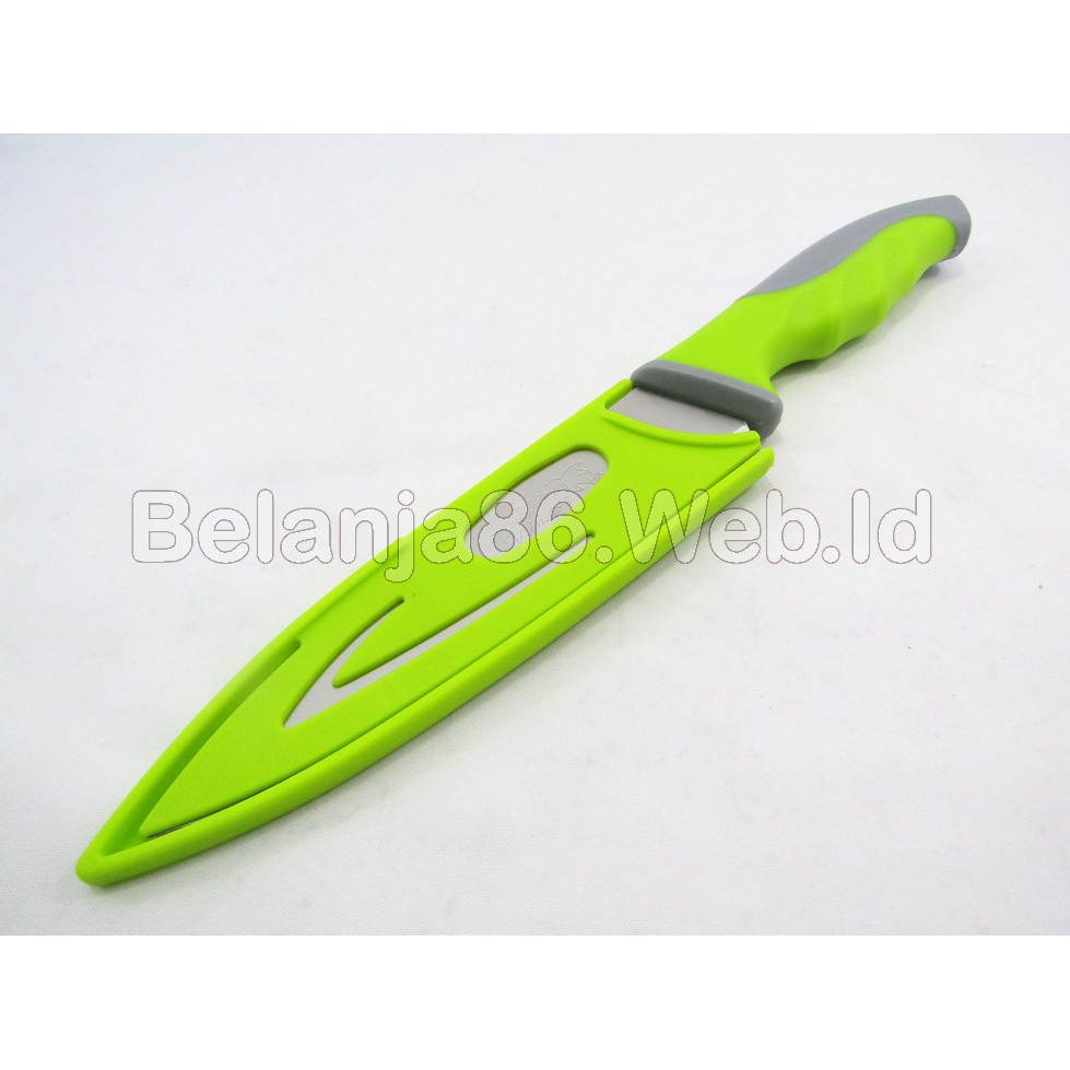 Jual Pisau Chef Knife 6inch with green cover | Shopee Indonesia