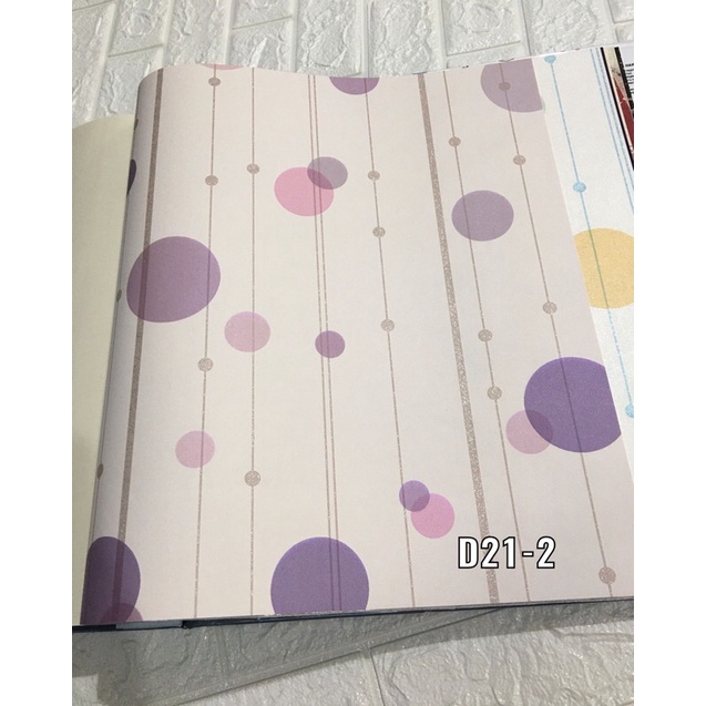 Jual Wallpaper Dinding Motif Bulat Warna Warni | Shopee Indonesia