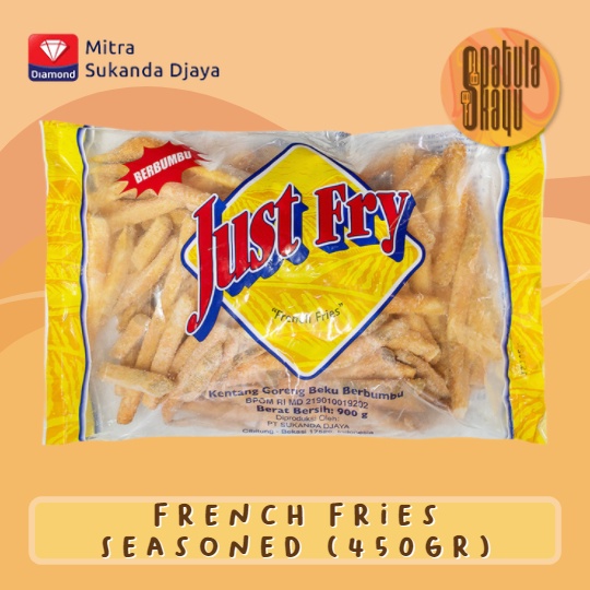Jual Just Fry French Fries Seasoned Kentang Goreng Beku Berbumbu 450 gr ...