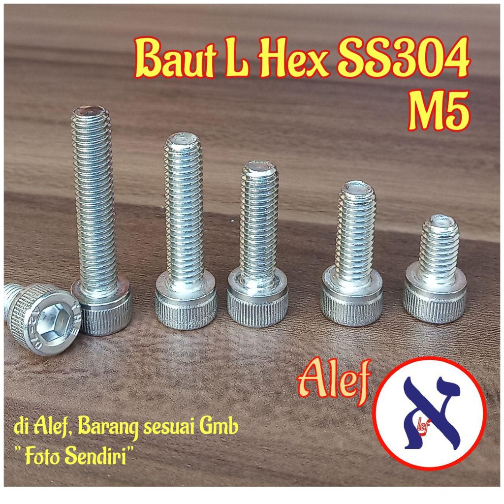 Jual Baut L hex M5 x 5 10 16 20 25 30 Stenlis Stainless Steel ss304 sus | Shopee Indonesia