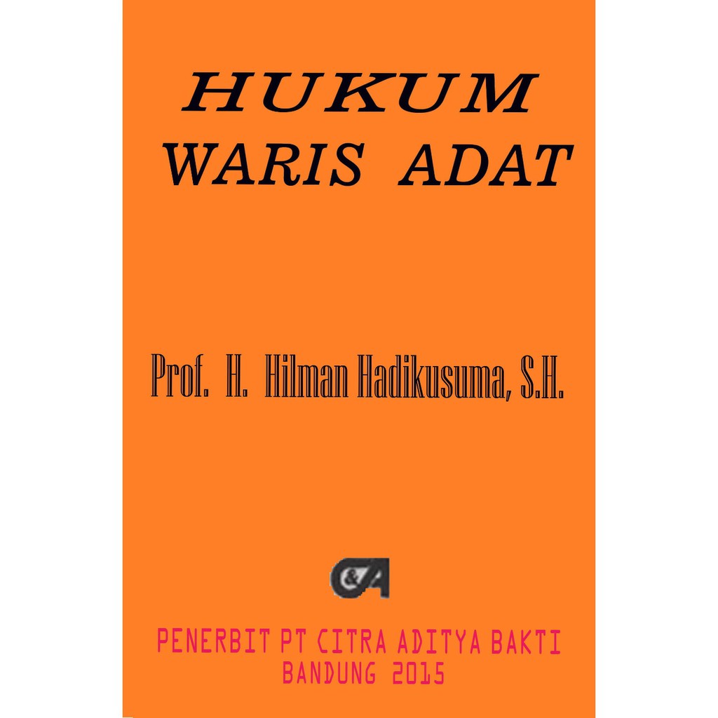 Jual Hukum waris adat H Hilman Hadikusuma *BUKU* | Shopee Indonesia