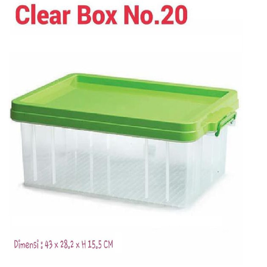 Jual Clear Box No. 20 with Handle FX-4 Lion Star Container Box ...