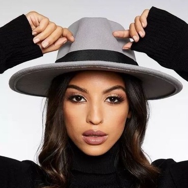 Jual TOPI FEDORA DAUN LEBAR PANAMA WARNA ABU ABU MUDA TOPI LAKEN KOBOY ...