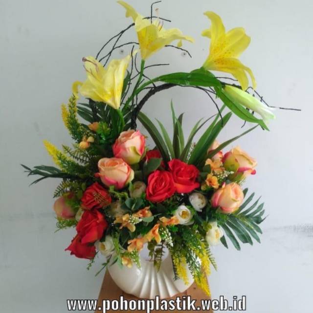 Jual Bunga lily mawar merah dan orange | Shopee Indonesia