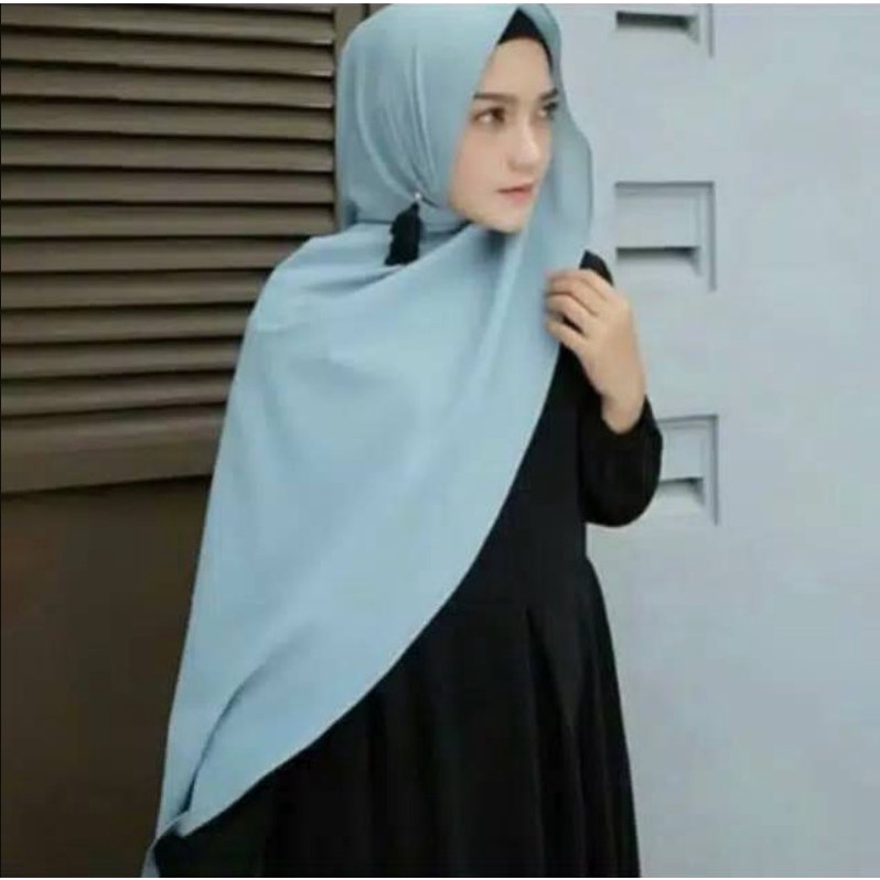 Jual kerudung jilbab PASHMINA segi empat panjang bahan CERUTY babydoll premium/pasmina ceruty ...