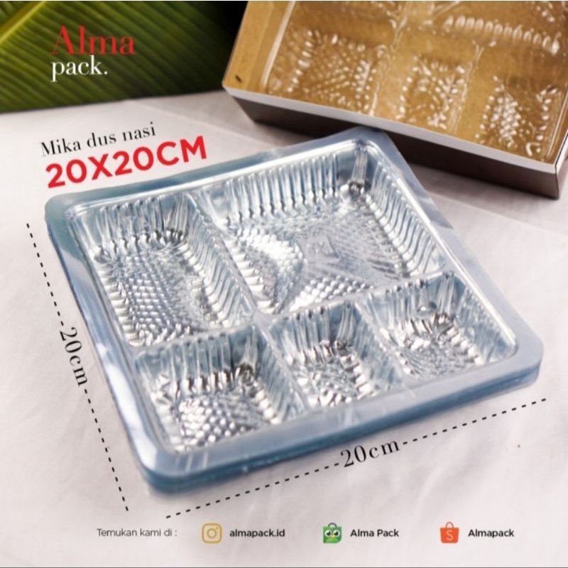 Jual Mika Sekat nasi kotak/box ukuran 20x20 | Shopee Indonesia