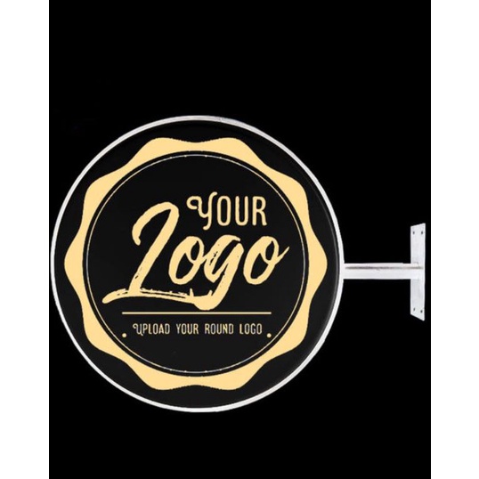 Jual NEON BOX BUNDAR UKURAN 30 cm, 40 cm dan 60 cm DUA SISI SATU TIANG ...