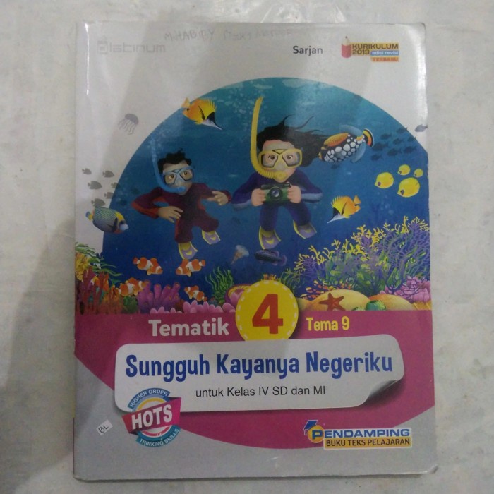 Jual BUKU TEMATIK 4 TEMA 9 SUNGGUH KAYANYA NEGERIKU UNTUK KELAS 4 SD DAN MI | Shopee Indonesia