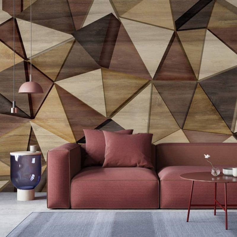 Jual Wallpaper 3D Custom Motif Abstrak Kayu | Shopee Indonesia