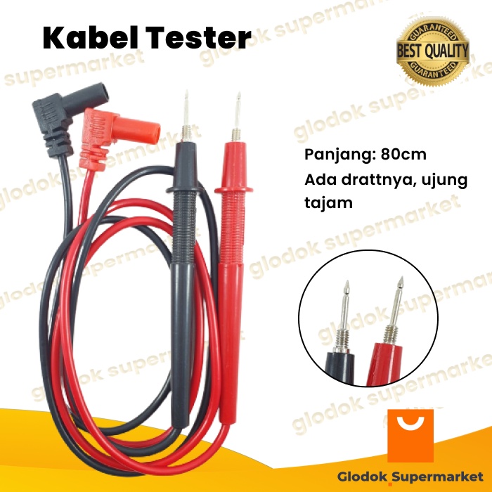 Jual Kabel Multimeter Drat Jarum Probe Kabel Tester Panjang 80cm ...