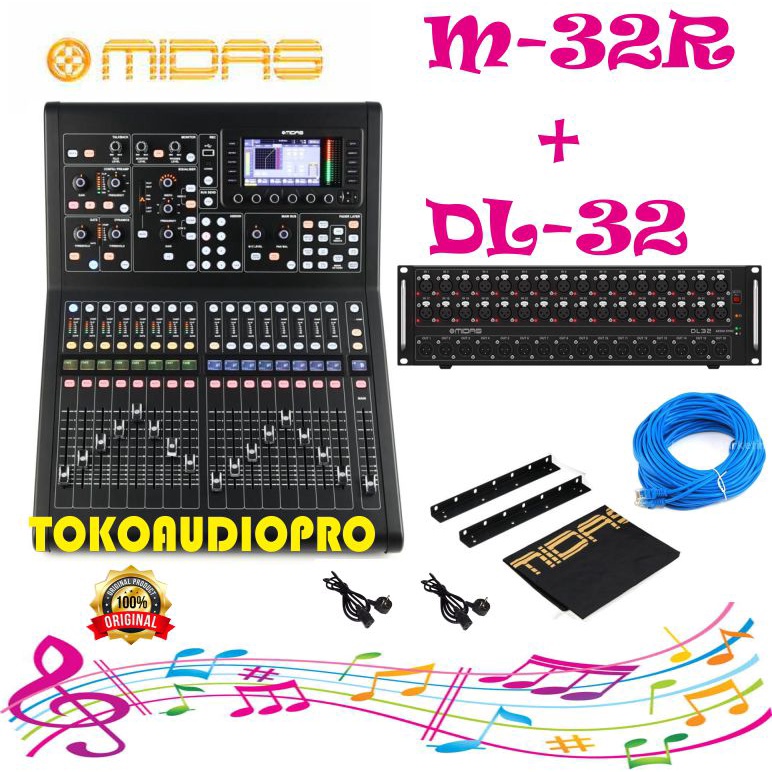 Jual Midas M32R Digital Mixer Paket DL32 + M-32R | Shopee Indonesia