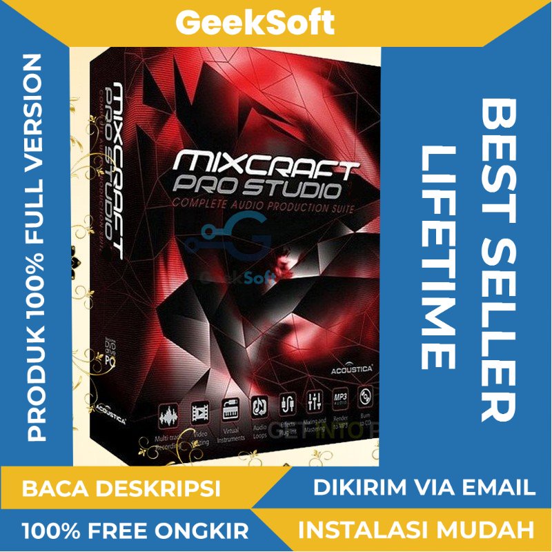 Jual Acoustica Mixcraft Pro Studio 9 Pro - produksi musik dengan fitur ...