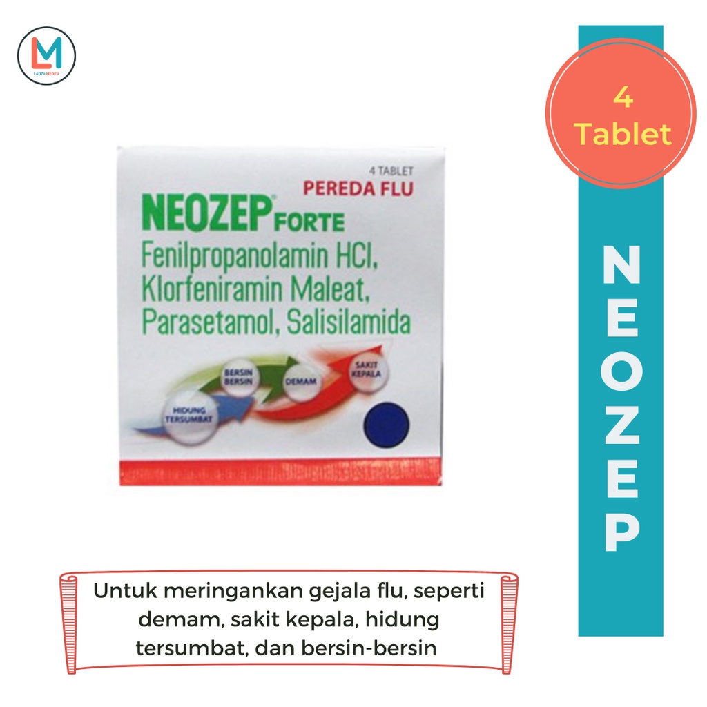 Jual Neozep Forte Isi 4 Tablet | Obat Demam, Batuk, Pilek | Shopee ...