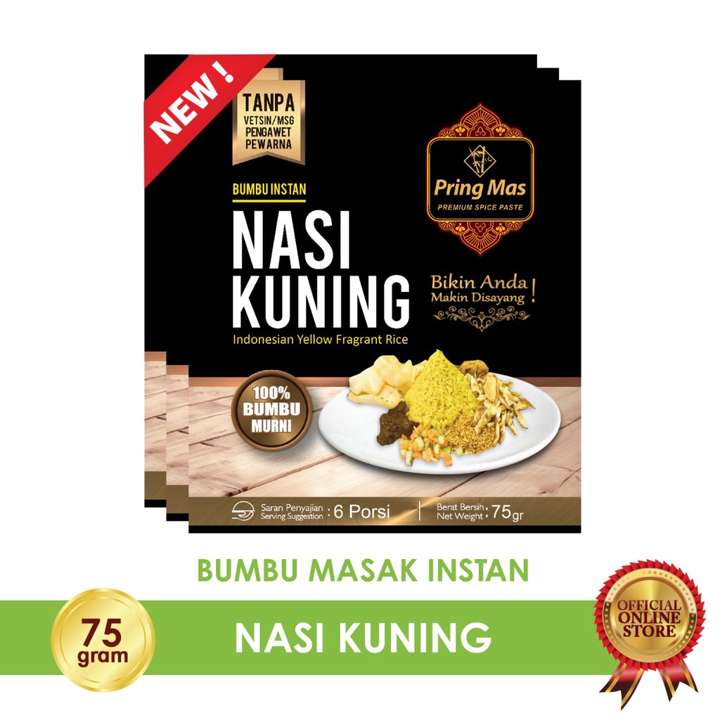 Jual Pring Mas Bumbu Nasi Kuning 75 gr | Shopee Indonesia