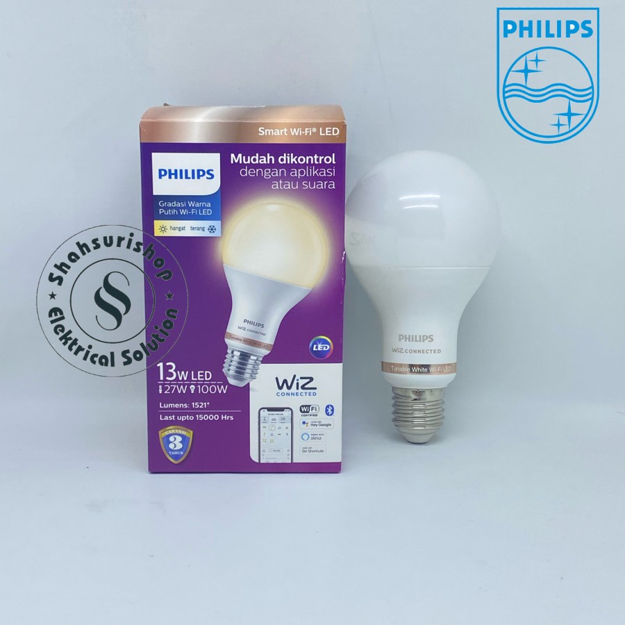 Jual LAMPU PHILIPS SMART WIFI BLUETOOTH LED 13W 13 WATT TUNABLE WHITE SMART | Shopee Indonesia