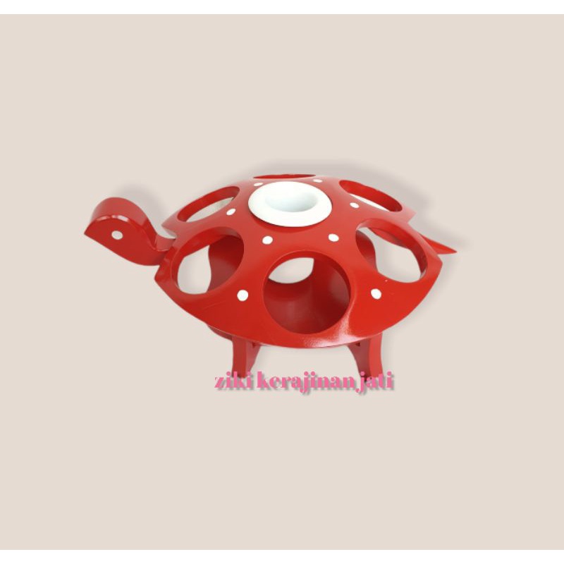 Jual Tempat Aqua Gelas Kura-kura Kecil Cat Duco Warna Merah Polkadot ...