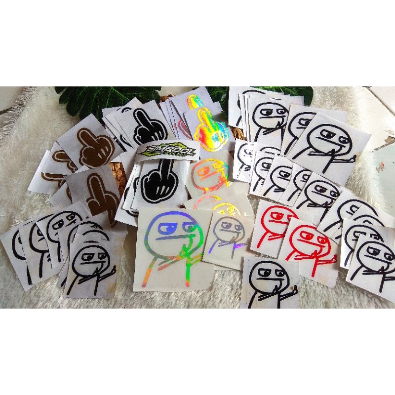 Jual stiker fucek STICKER MIDDLE FINGER FUCEK STICKER CUTTING FUCEK ...
