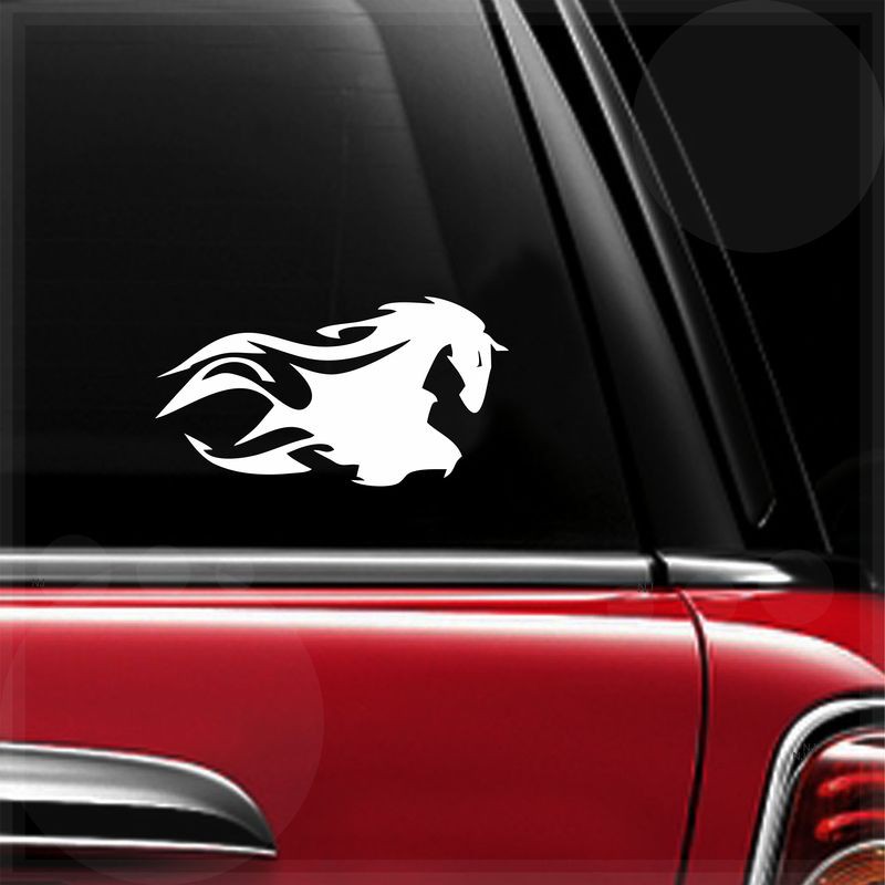 Jual Sticker Kaca Mobil Tribal Kuda Lari Stiker Cutting Sticker Mobil ...