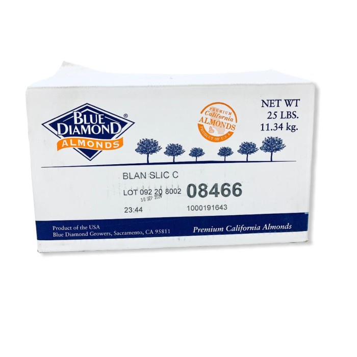 Jual Kacang Almond Pipih / Almond Slice Blue Diamond Repack 1kg Toping ...