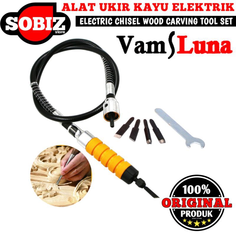Jual Alat Ukir Pahat Kayu Elektrik Rotary Tool Chisel Wood Carving Tool ...