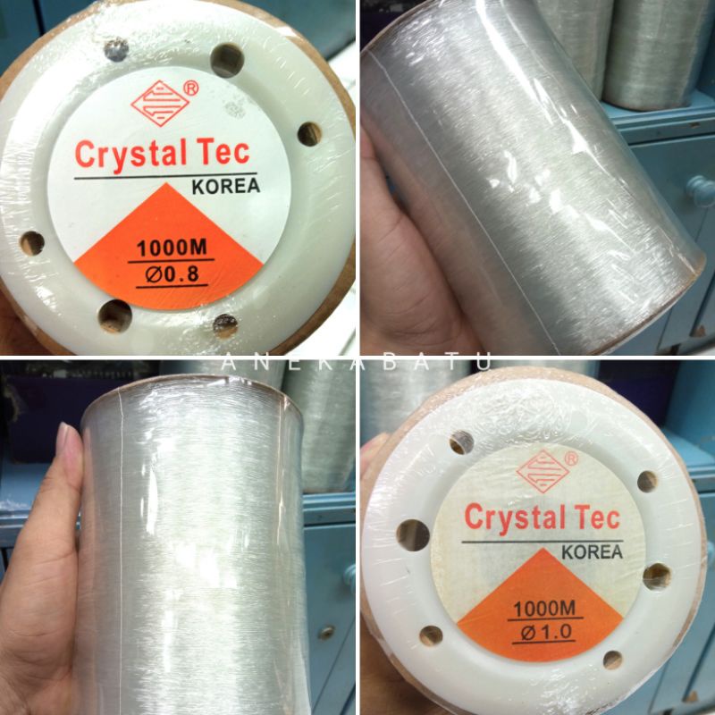 Jual SENAR TALI GELANG CRYSTAL TEC KOREA GULUNGAN BESAR BAHAN ELASTIS KUAT WARNA TRANSPARAN UK.1 ...