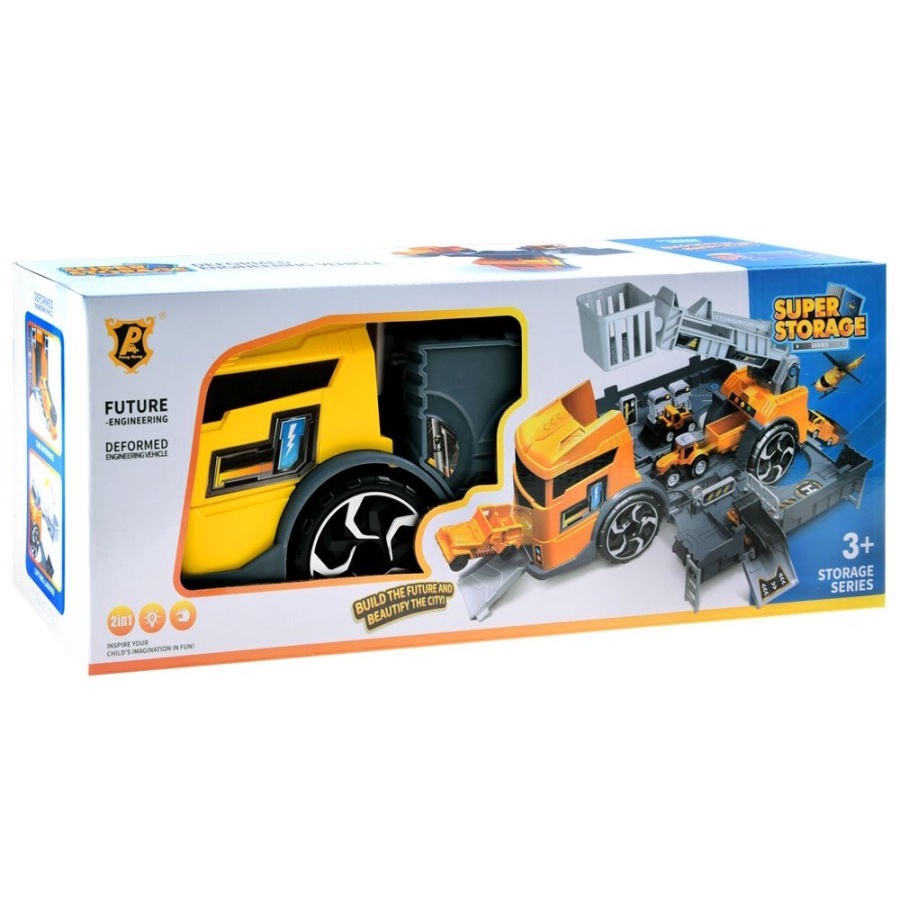 Jual Mainan Anak Super Storage Truck Future Engineering Kuning DIY P905 ...