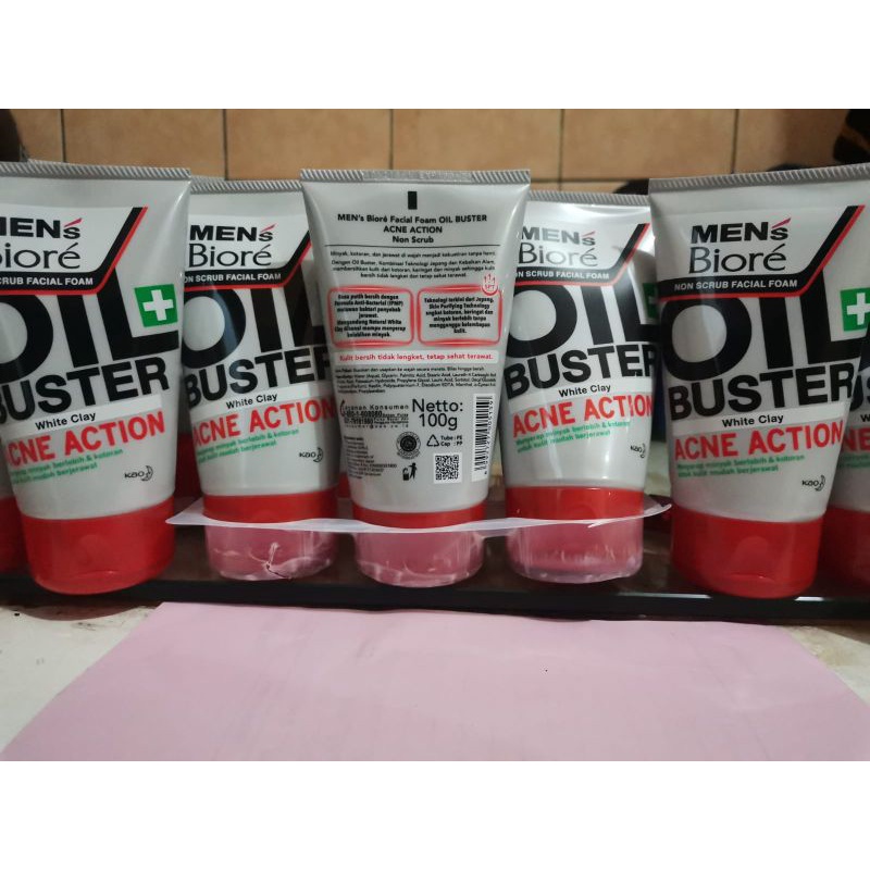 Jual BIORE MEN OIL BUSTER ACNE SOLUTION FACIAL FOAM 100GRBiore Men Oil ...