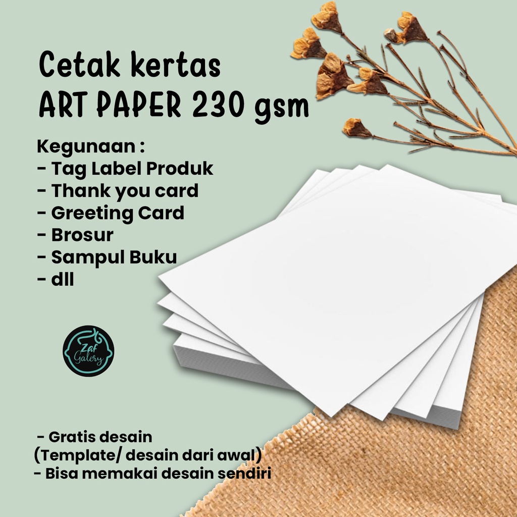 Jual Print Kertas ART PAPER 230 GSM A3+ 31x47 cm | Shopee Indonesia