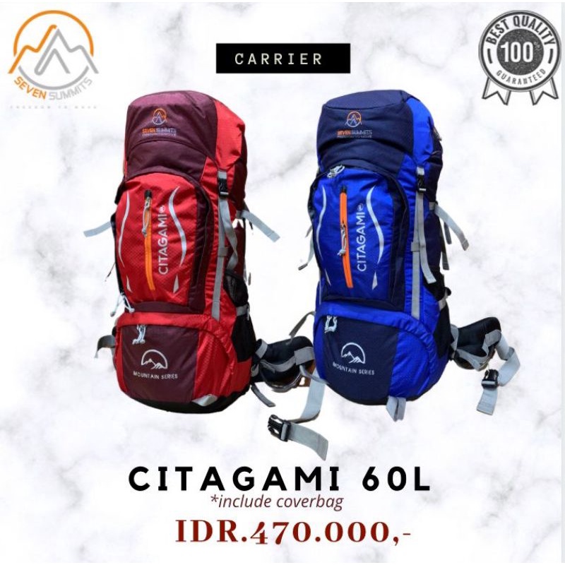 Jual Citagami Tas Gunung Carrier Seven Summits Citagami 80L Original Resmi | Shopee Indonesia