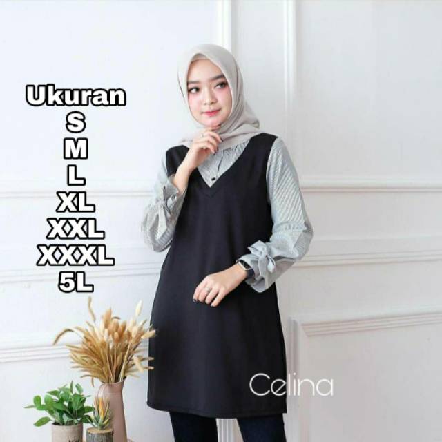 Jual Celina Blouse Atasan Big Size Ukuran Size S M L XL 2XL 3XL 4XL XXL XXXL XXXXL 2L 3L 4L 5L ...