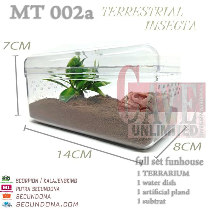 Jual MT002 TERRESTRIAL terrarium enclosure kandang aquarium box ...