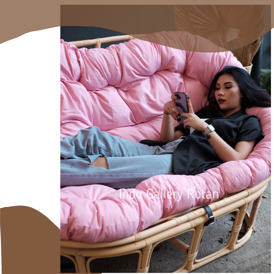 Jual Mamasan Chair / Kursi Mamasan Jumbo Rotan Alami Warna Natural Dan Hitam | Shopee Indonesia