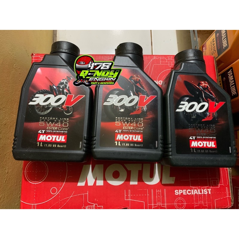 Jual oli motul 300v 5W-40 dan 10W-40 (kapasitas 1Liter) | Shopee Indonesia