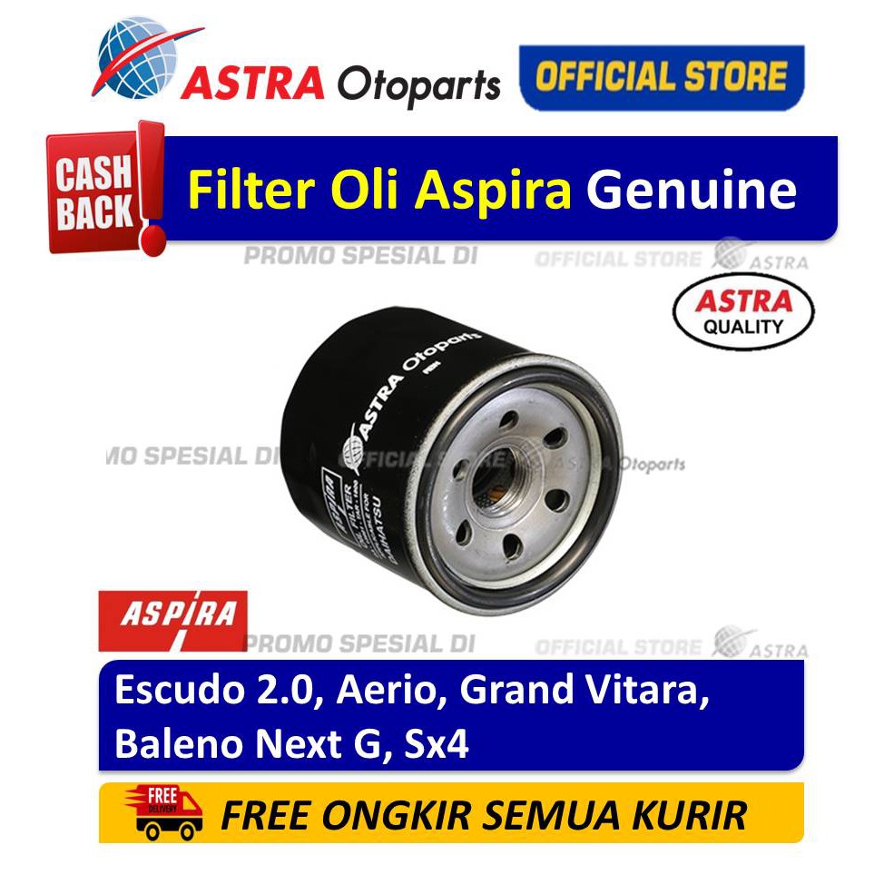Jual Filter Oli/ Oil Filter Aspira ESCUDO 2.0, AERIO, GRAND VITARA ...