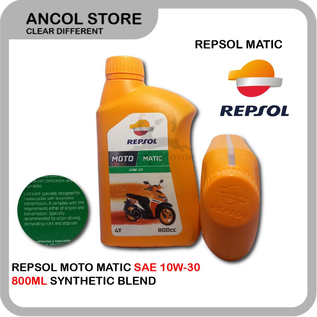 Jual Oli Repsol Matic Moto 10w30 motor matik 800ml | Shopee Indonesia