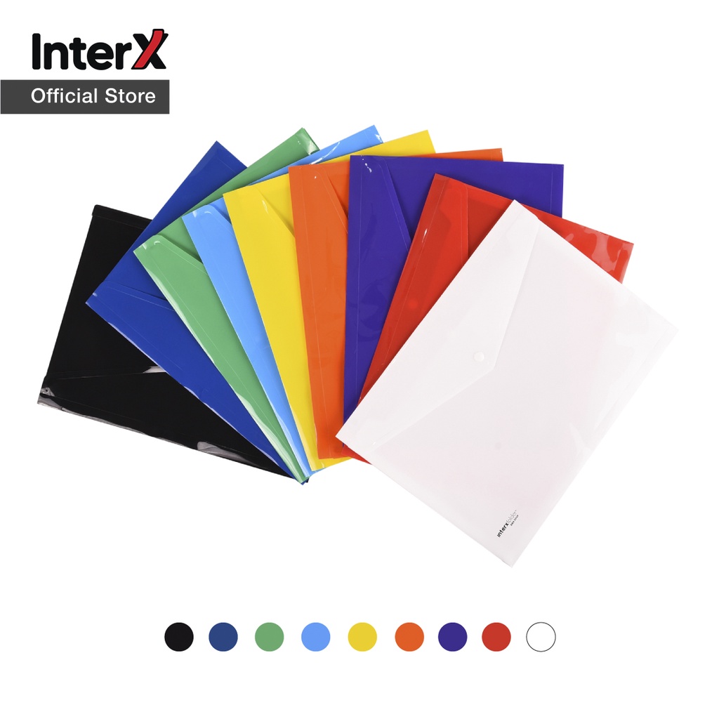 Jual InterX Folder Map Kancing Punggung / Dokumen File Bag Warna Opaque Folio (F4) | Shopee ...