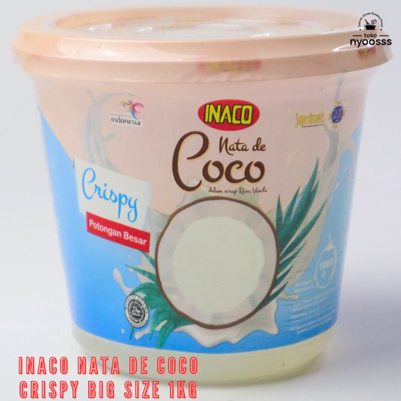Jual Inaco Nata De Coco Crispy 1kg Bucket / Nata De Coco Crispy Kemasan ...