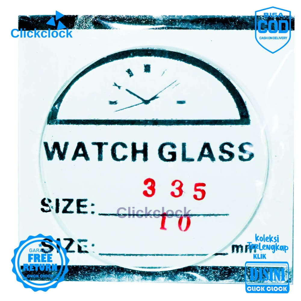 Jual Kaca Jam Kaca Bahan Watch Glass PNC-335 Bagus 3,35 cm | Shopee ...
