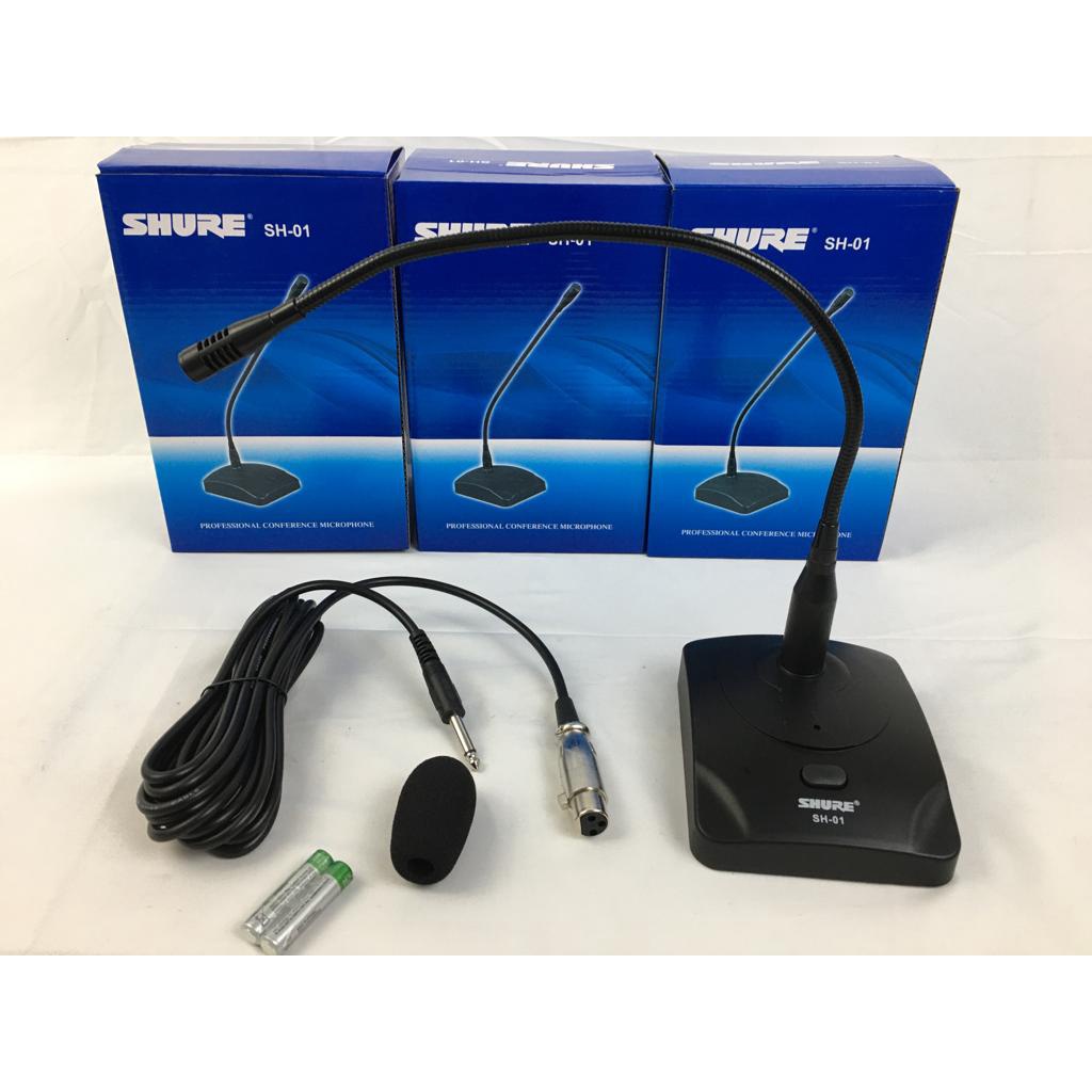 Jual MIC WIRELESS PODIUM SHURE SH 01/ MIC MEJA SH-01 SHURE MIC MEJA ...