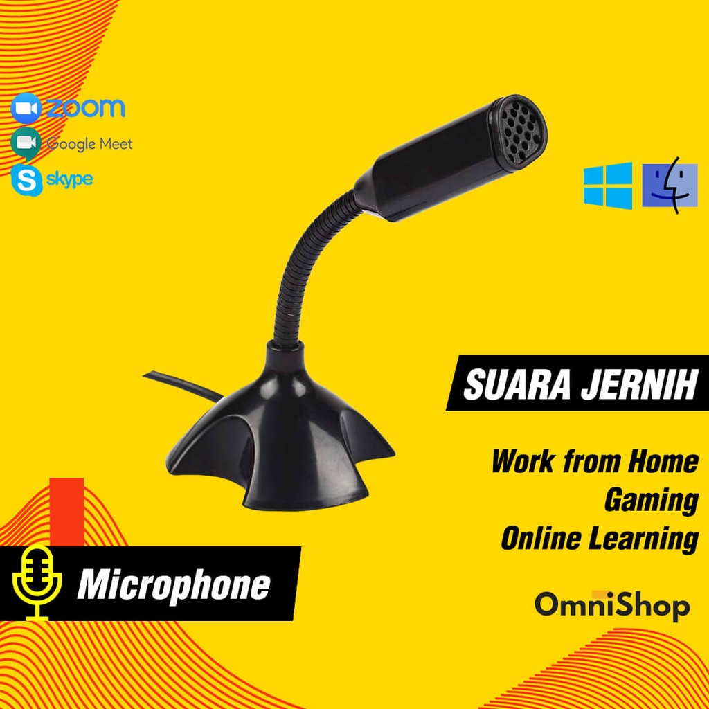 Jual Mic U03 Microphone Mini USB Microfon PC Mikrofon Laptop Mik ...