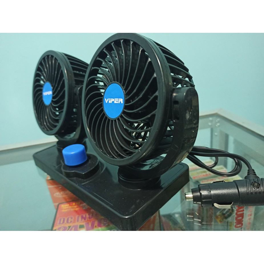 Jual Kipas Mobil DC Lighter 12V Colok Rokok Fan Double Blower TERMURAH ...