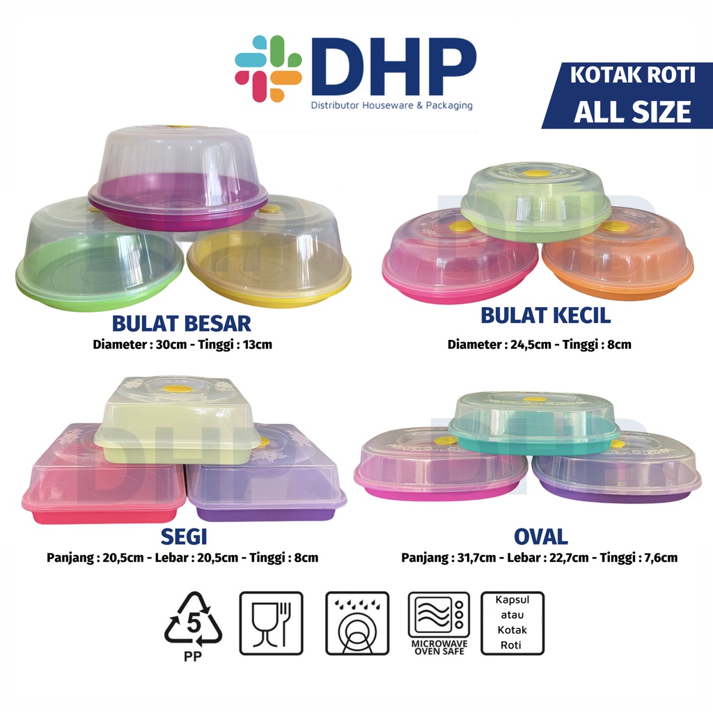 Jual Kotak Roti Kapsul ALL SIZE (Bulat Besar, Bulat Kecil, Segi dan ...