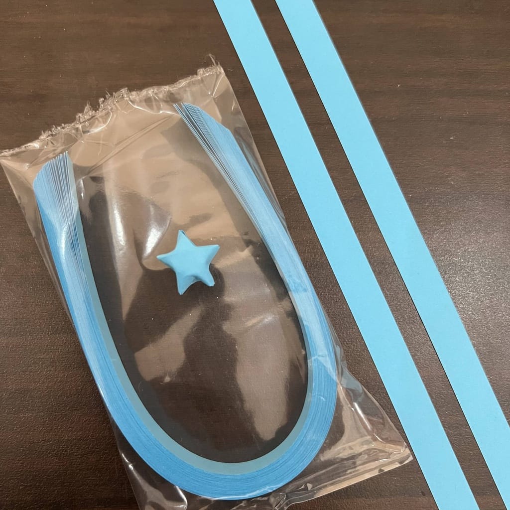 Jual Kertas Bintang Star Paper Blue Biru Origami Lipat Motif Warna ...