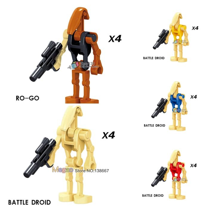 Jual Lego Star Wars battle droid snow Trooper Starwars Minifigure storm ...