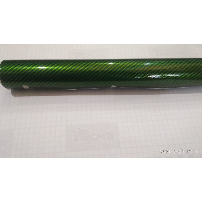 Jual Sticker Carbon 7D Skotlet Karbon 7D Green sticker interior mobil ...