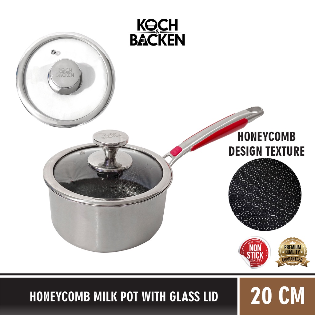 Jual KOCH&BACKEN Panci Honeycomb Milk Pot Stainless Anti Lengket 20 cm ...