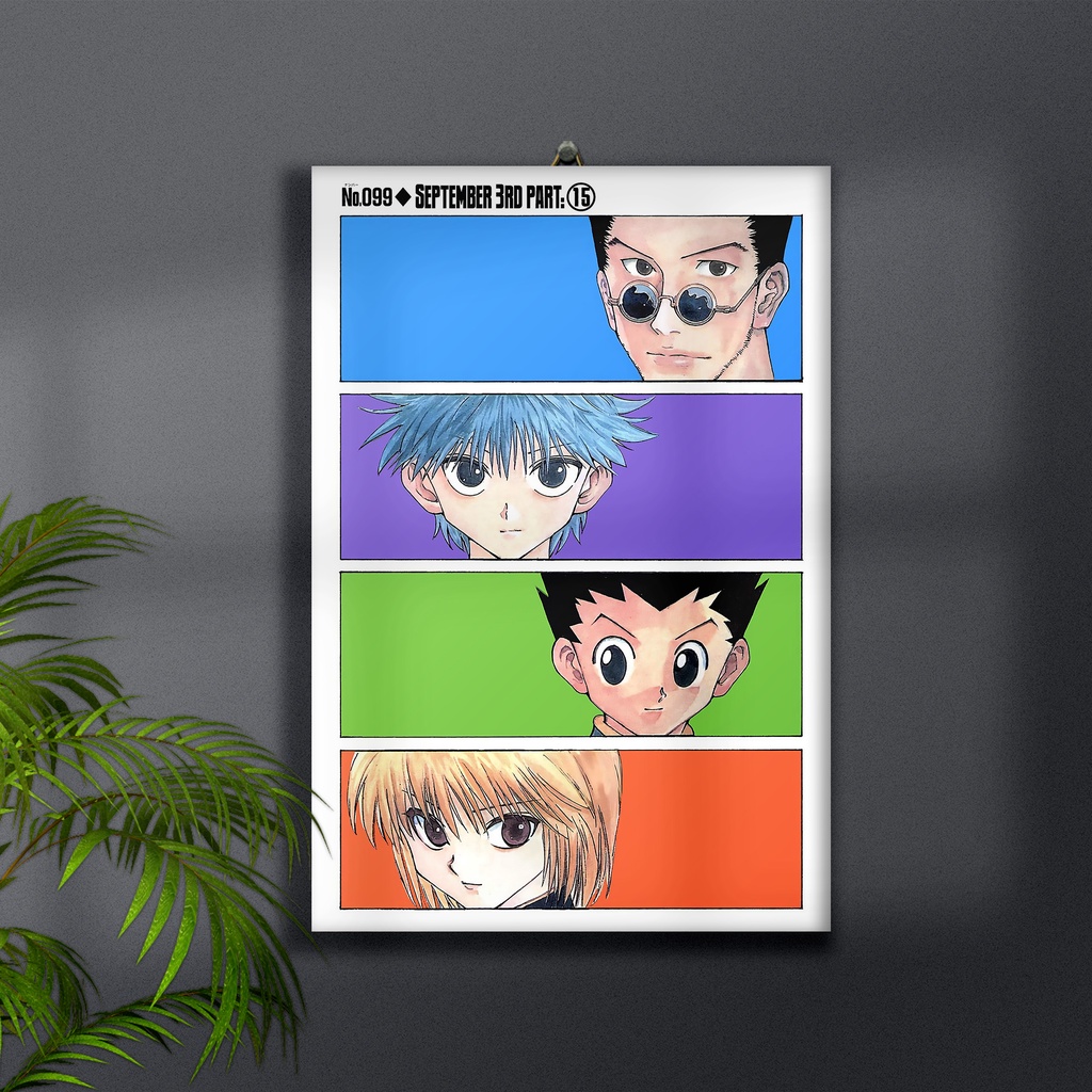 Jual Poster bingkai papan kayu Anime HUNTER X HUNTER / Dekorasi Kamar ...