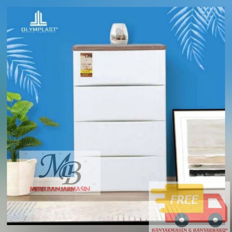 Jual LEMARI SOROK PLASTIK OLYMPLAST 4LOKER | Shopee Indonesia
