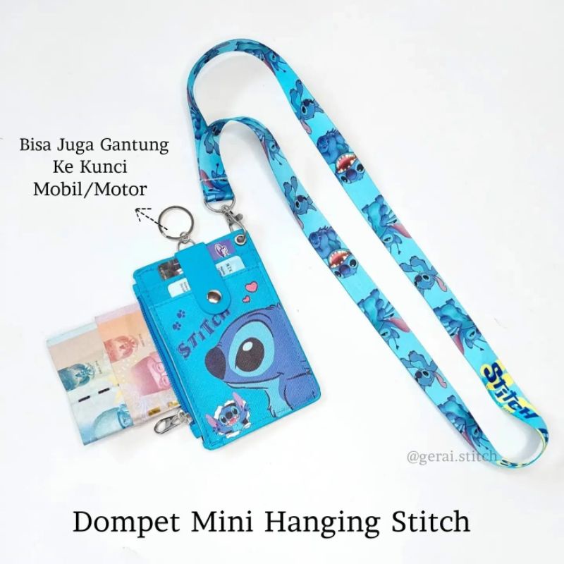 Jual Dompet Mini Hanging lilostitch blue stitch nametag | Shopee Indonesia